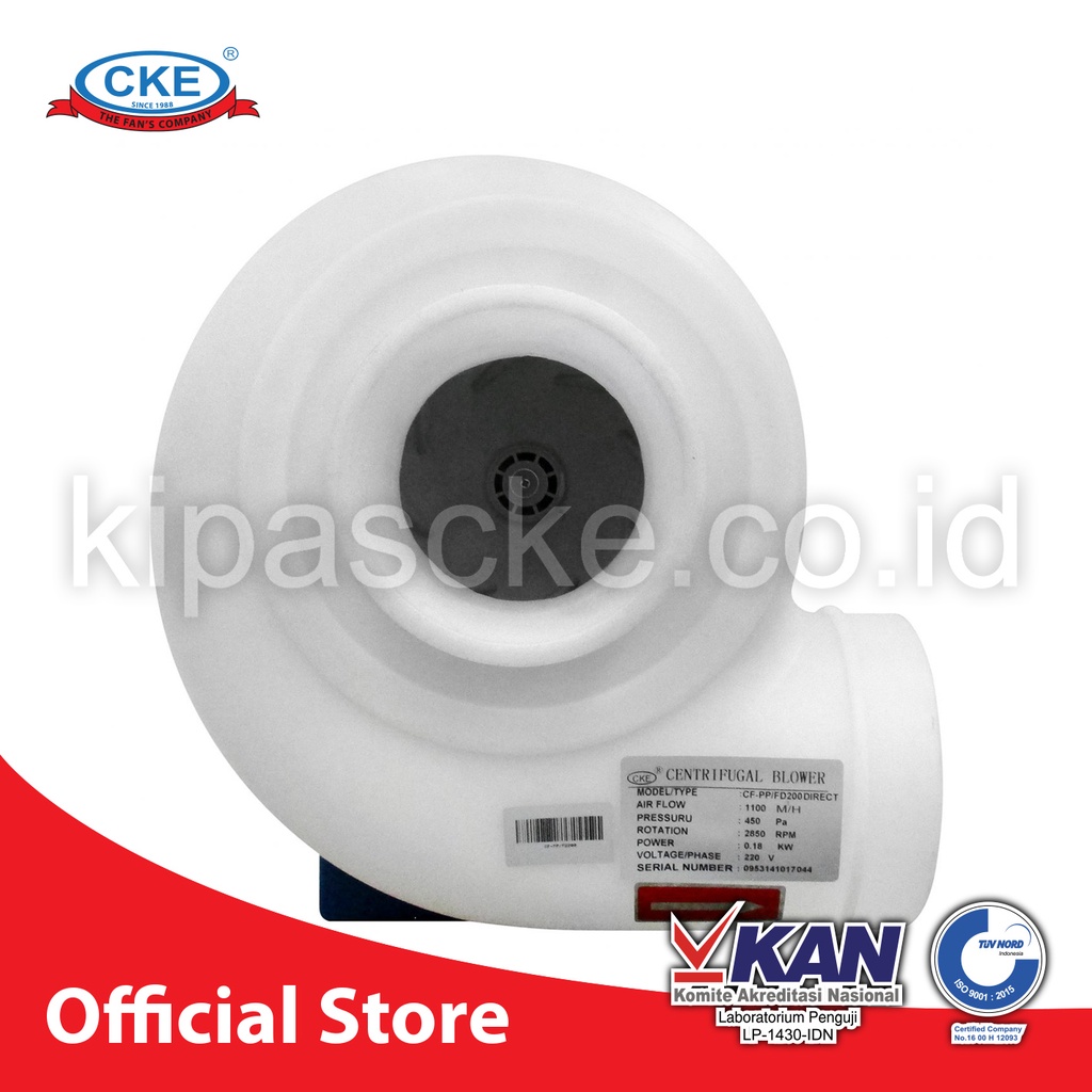 Jual BLOWER KEONG / Centrifugal CKE CF-PP/FD200 220 VOLT Blower Fan ...