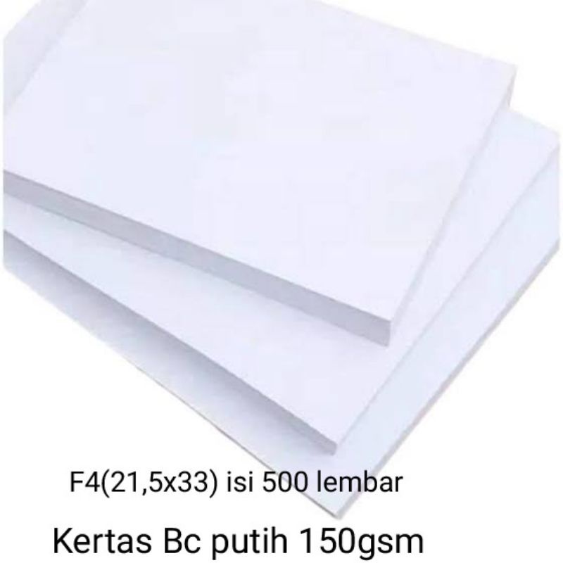 Jual Kertas Bc Manila Putih F4 Folio 150gsm 500 Lembar | Shopee Indonesia