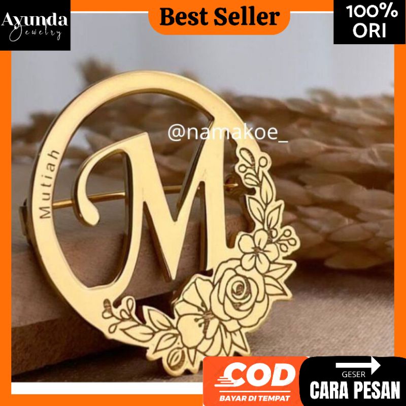 Jual Bros Nama custom lapis emas model laser/Edsa Bros custom logo ...