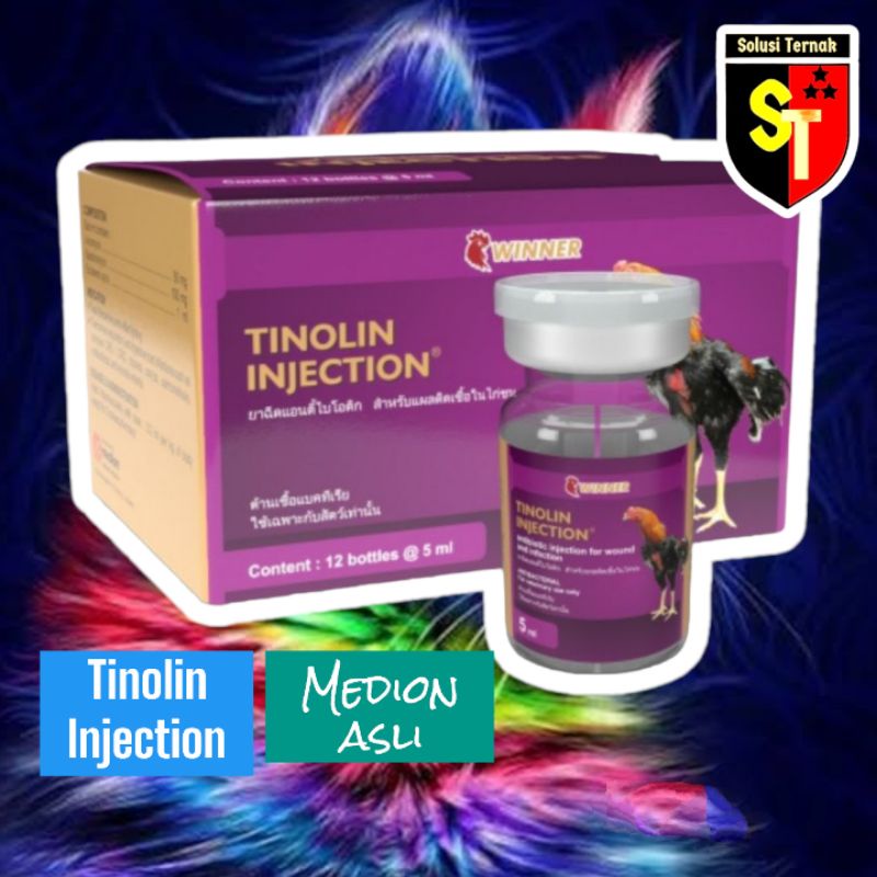 Jual TINOLIN Obat Injeksi Antibiotik Ayam Penyembuh Luka Infeksi ...