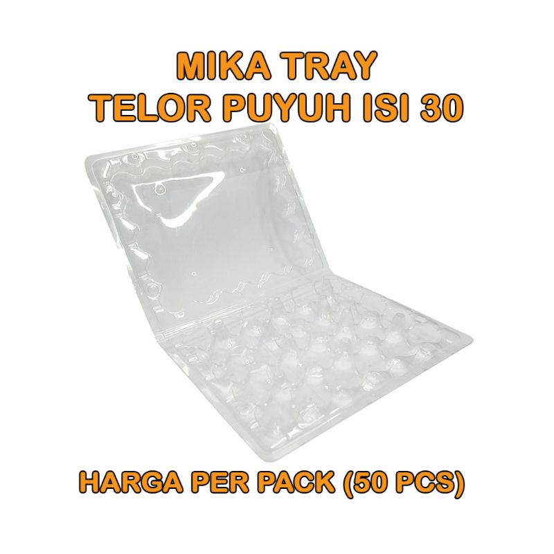 Jual Mika tray telor puyuh kancing isi 30 pcs telor (1 pack = 50pcs ...
