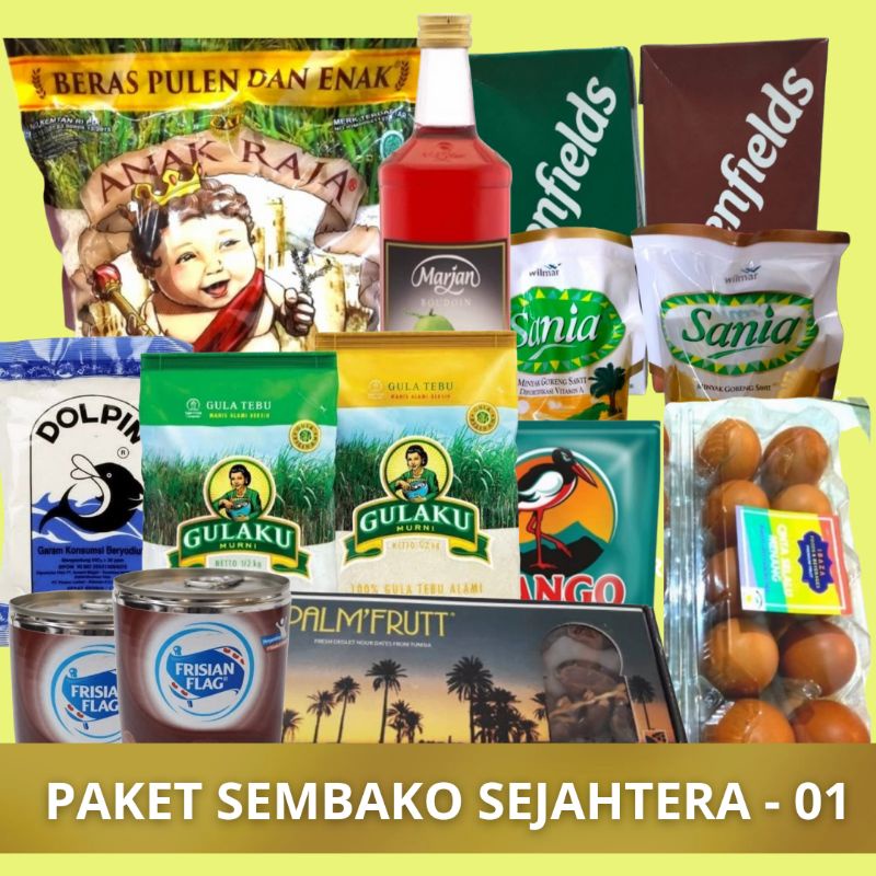 Jual Paket Sembako Sejahtera : Beras, Minyak Goreng, Telur, Susu, Gula ...