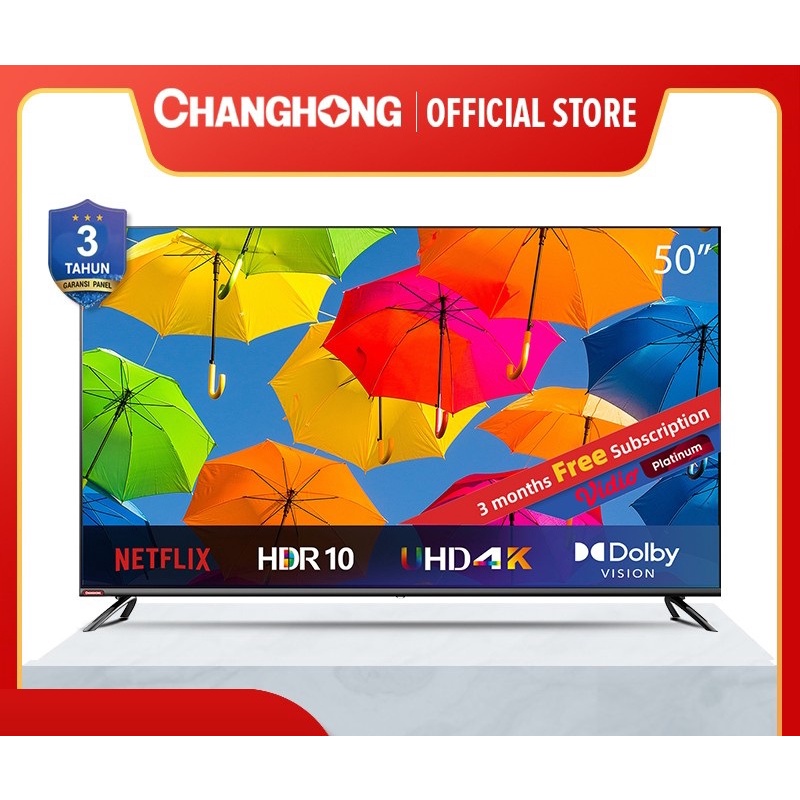 Jual Changhong U50H7 Led Smart UHD 4K Android TV 50 Inch | Shopee Indonesia