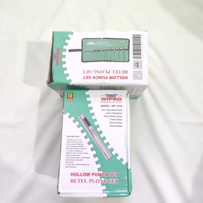 Jual Alat pembolong gasket kulit/hollow punch set 15pcs Wipro | Shopee ...