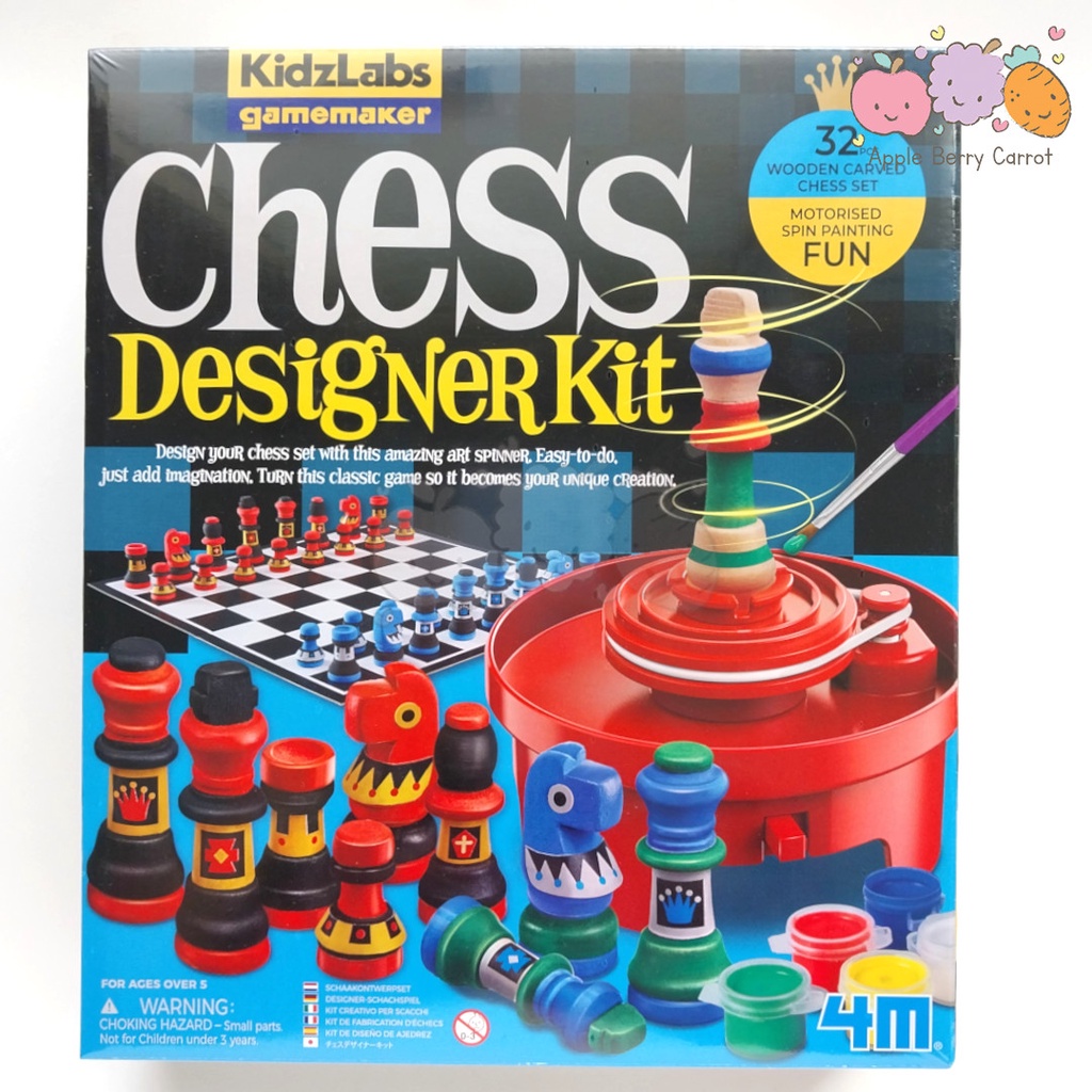 Jual 4M KidzLabs gamemaker Motorized Spin Chess Designer Kit design ...
