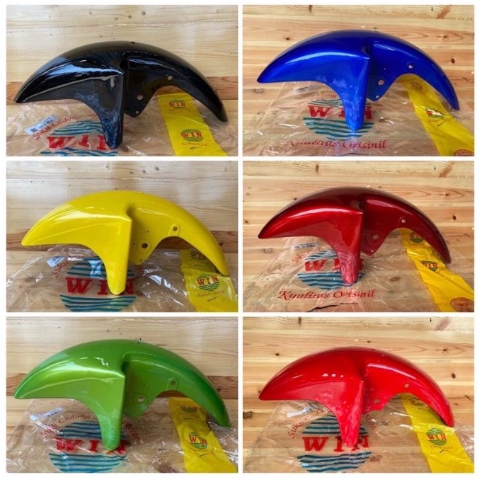 Jual SPAKBOR DEPAN NINJA RR MERK WIN WARNA METALIK BAHAN TEBAL STANDAR ...