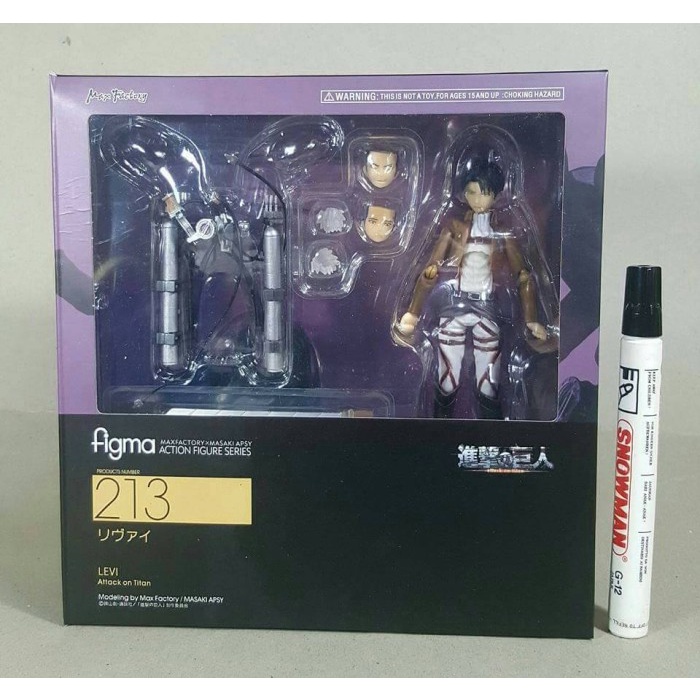 Jual mainan action figure Figma 213 Recast Levi Attack on titan ...