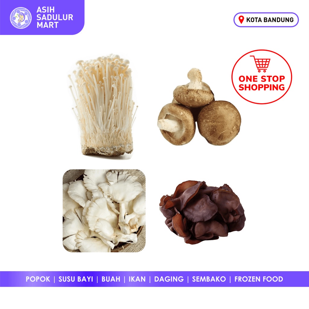 Jual Jamur Kuping / Enoki 500g & 100g Sayur Segar Promo Bandung | Asih ...