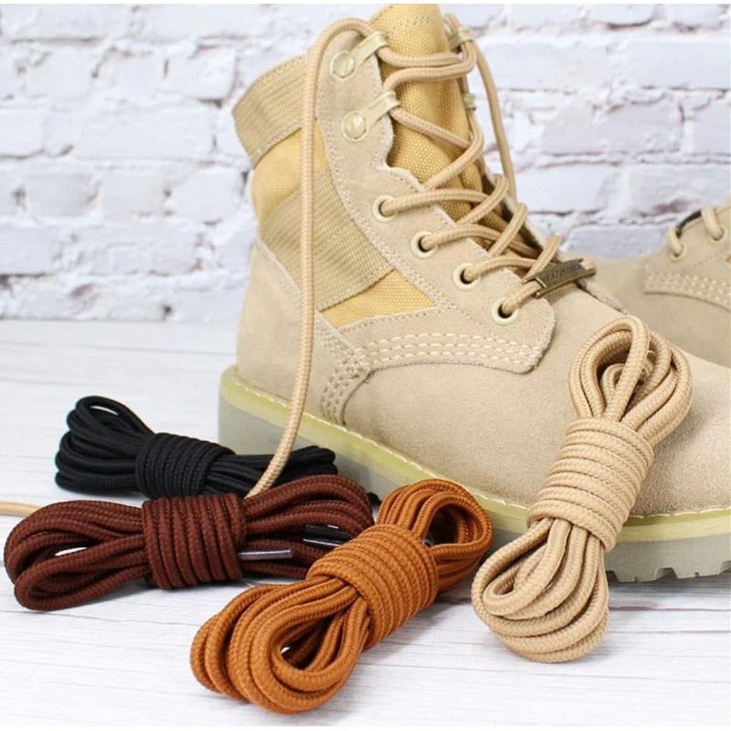 Jual Tali Sepatu Bulat Cotton Shoelace PDL PDH Boots Sneakers | Shopee ...