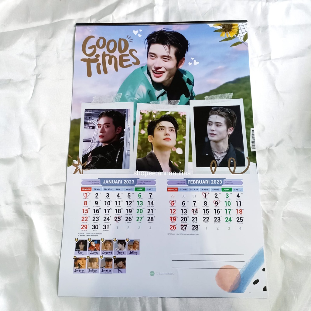 Jual Kalender Dinding Custom KPOP 2 Bulanan 2026 | Shopee Indonesia