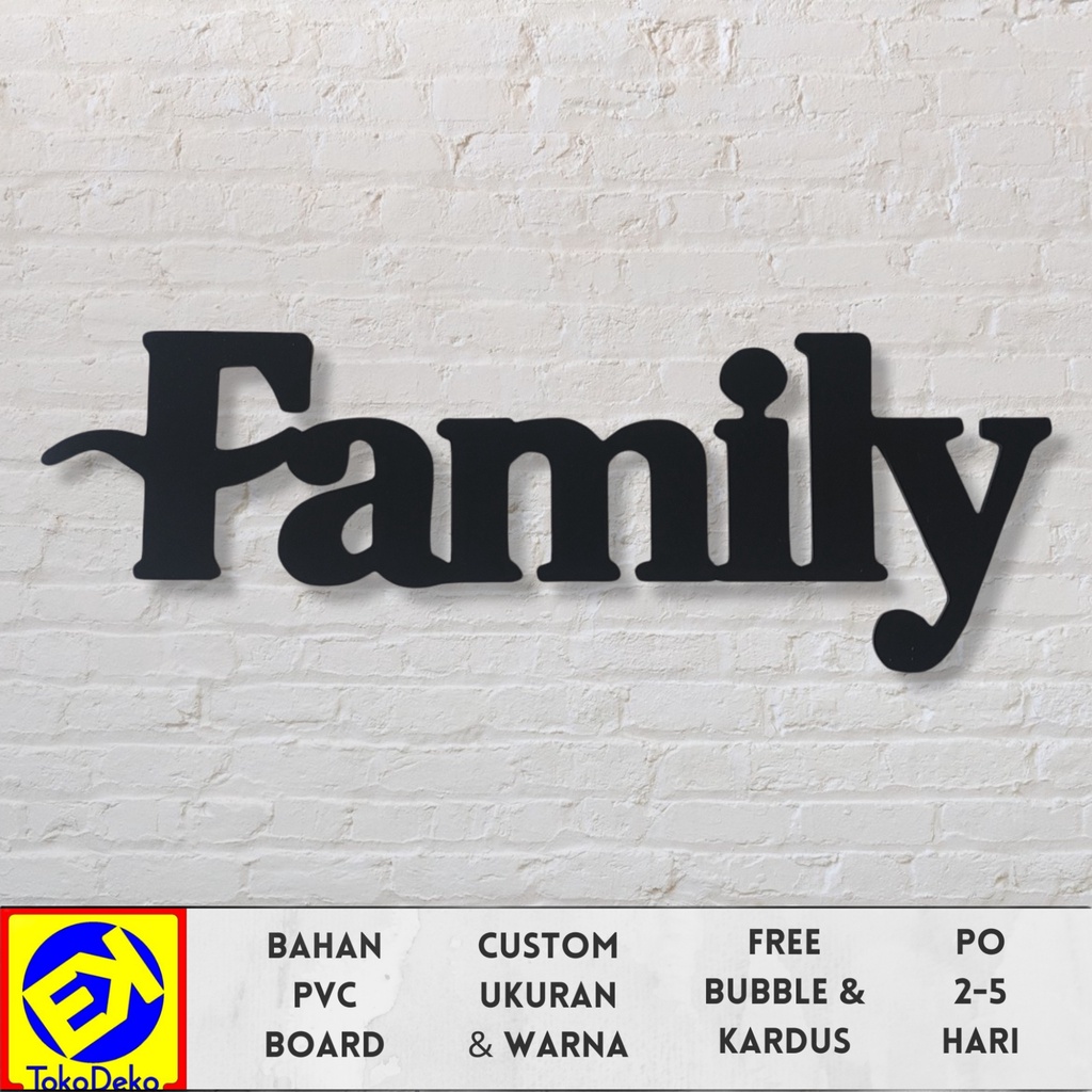 Jual Hiasan Dinding Tulisan Timbul Family (Font Hot Pizza) | Shopee ...