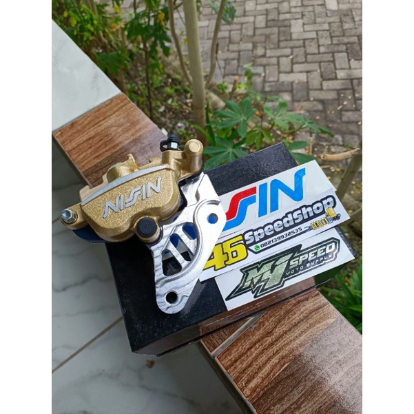 Jual kaliper nissin samurai brake 2p original set bracket CNC m1speed pnp shock fizr dan jupiter ...