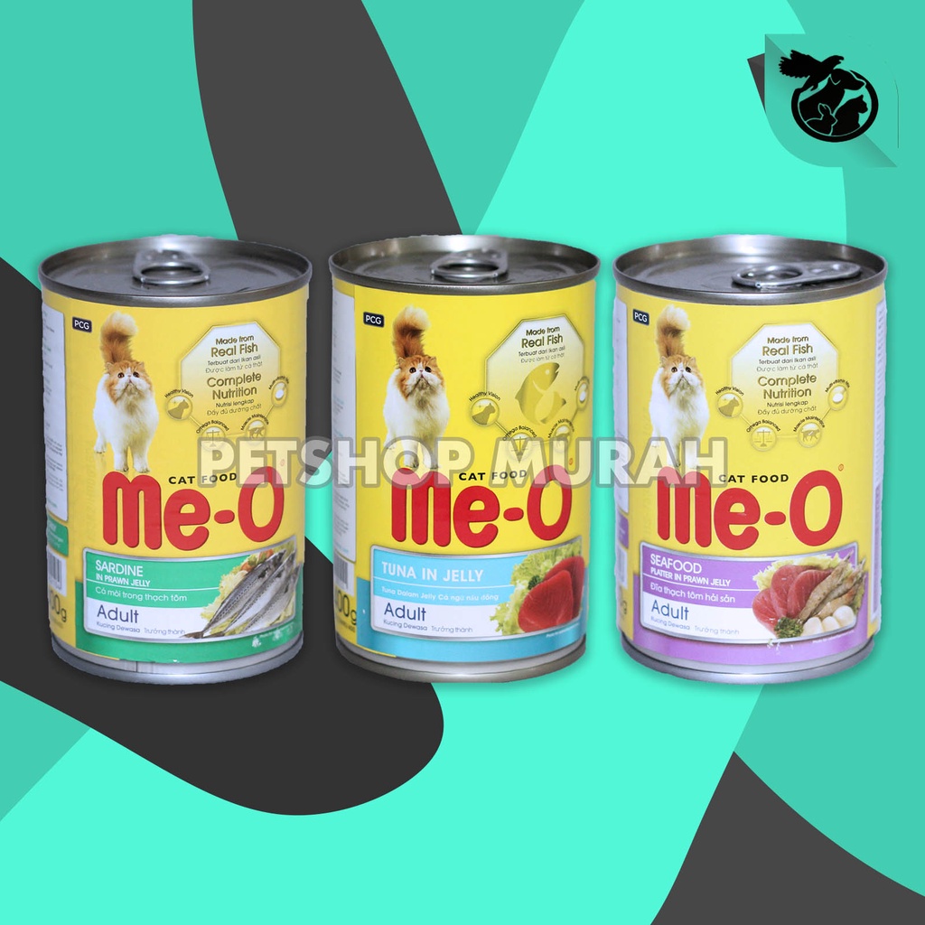 Jual Makanan Kucing Basah Meo Adult Can 400gr Meow Cat Food Wet 400 gr ...