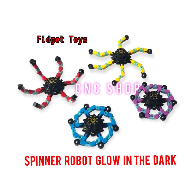 Jual Mainan Spinner Robot Glow in the Dark Mainan Anak Kekinian ...