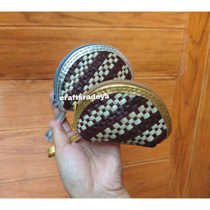 Jual DOMPET KOIN anyaman Lurik aesthetic unik / souvenir koin pesta ...
