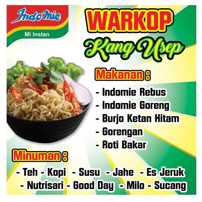 Jual [BISA COD] SPANDUK/ BANNER WARKOP (Warung Kopi) / WARMINDO (Warung ...