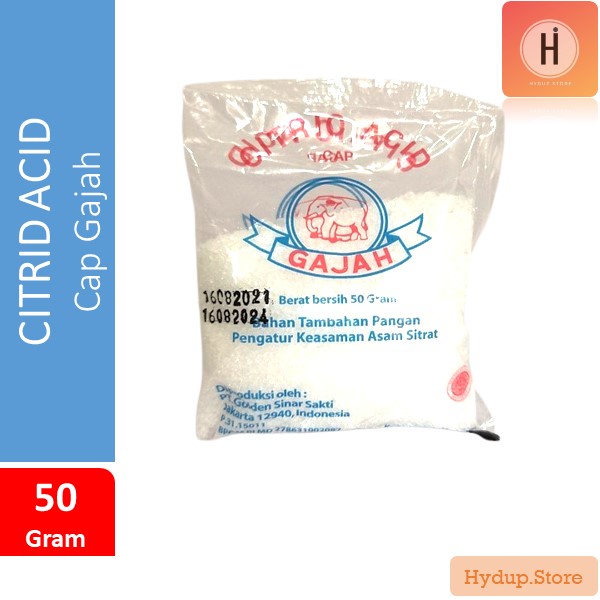 Jual Citric Acid / Citrun Cap Gajah 50 Gr | Shopee Indonesia