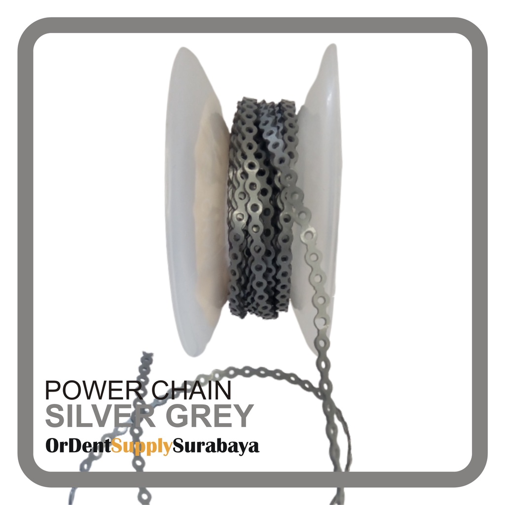 Jual Power chain karet behel 1 mtr SILVER GREY | Shopee Indonesia