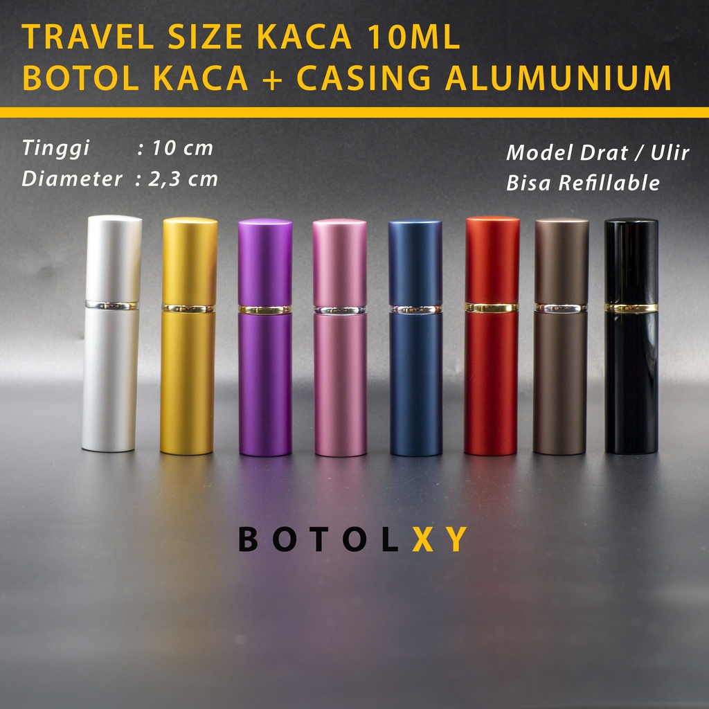 Jual Travel Size Spray 10ml Botol Parfum Kaca Refillable Isi Ulang ...
