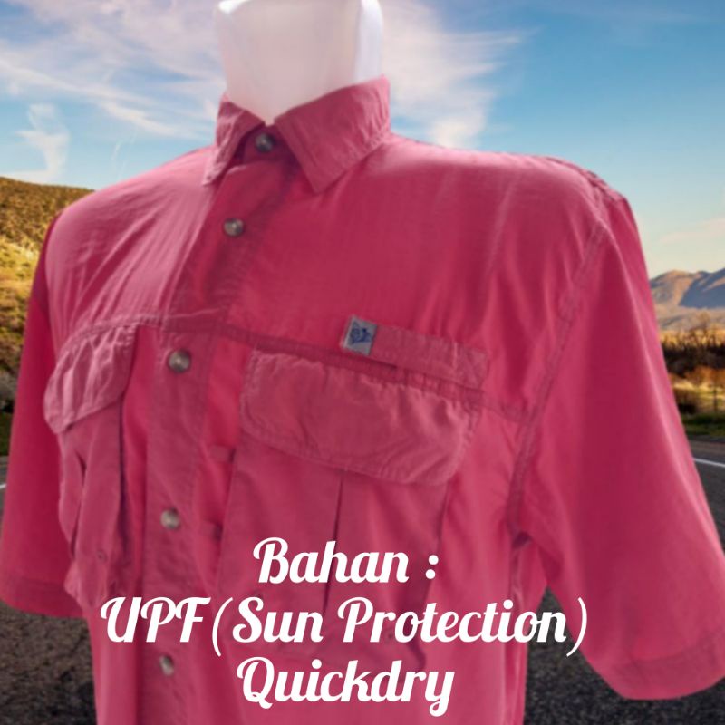 Jual Reel Legends,Fishing Shirt Men's,Quickdry,Kemeja Gunung,Outdoor,Lapangan.UPF( Sun ...