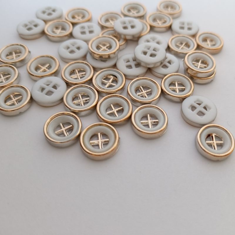 Jual Kancing model Lobang kotak ukuran 1.3 cm kancing Motif palang ...