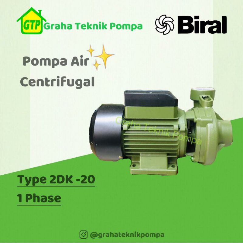 Jual Pompa Air Centrifugal Merk Biral Type 2DK-20 | Shopee Indonesia