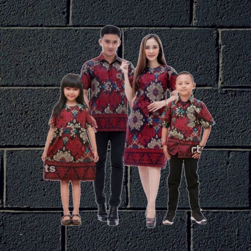 Jual BAJU BATIK COUPLE KELUARGA MODERN SET SERAGAM SARIMBIT BATIK ...