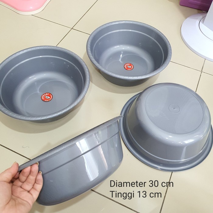 Jual Baskom Plastik Tebal ONDORI ABU BESAR 14 Serbaguna Anti Pecah ...