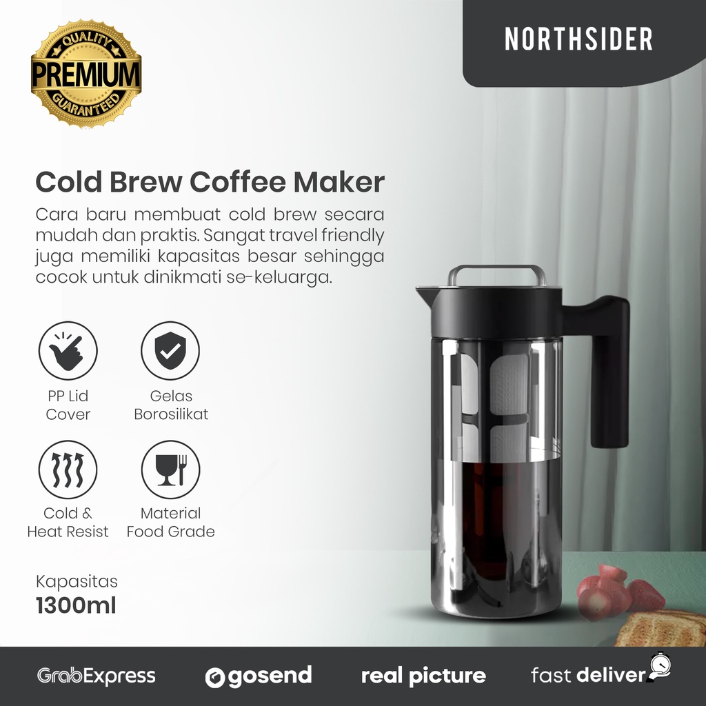 Jual Cold brew coffee maker 1300ml YRP-NCB1300 - alat kopi | Shopee ...