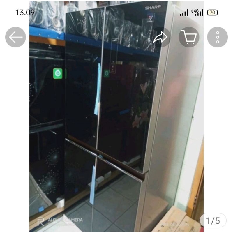 Jual KULKAS SHARP 4 PINTU KACA SJ IF 51 PGBK | Shopee Indonesia