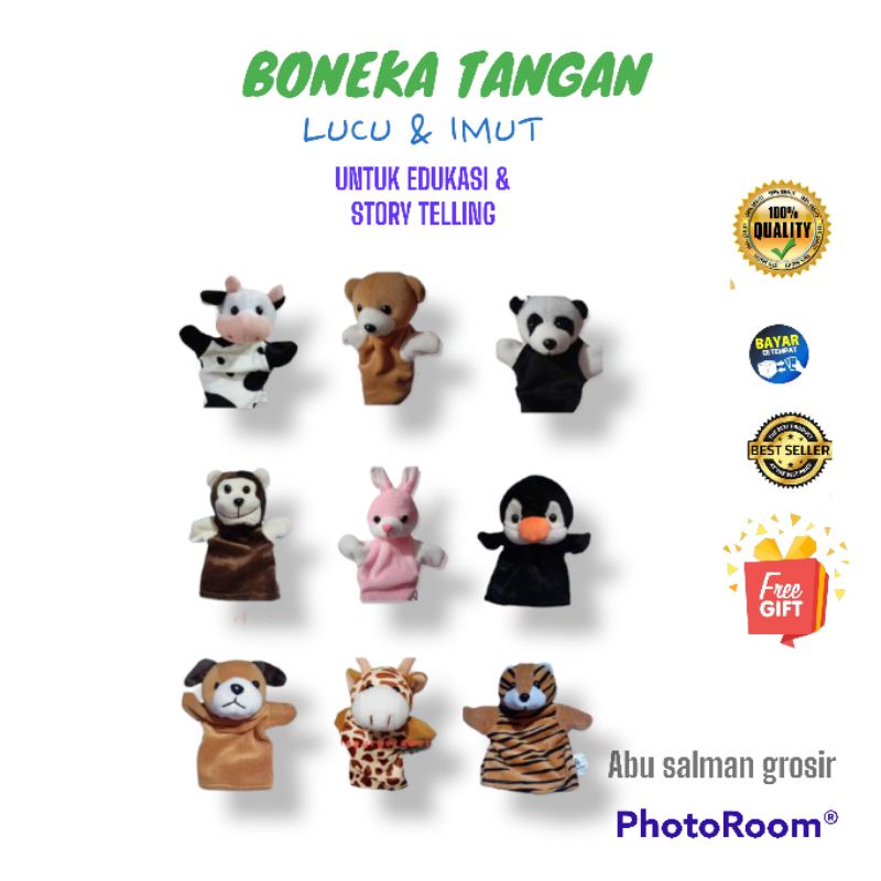 Jual Boneka Tangan Karakter Binatang / Mainan Edukasi / Bermain Peran ...