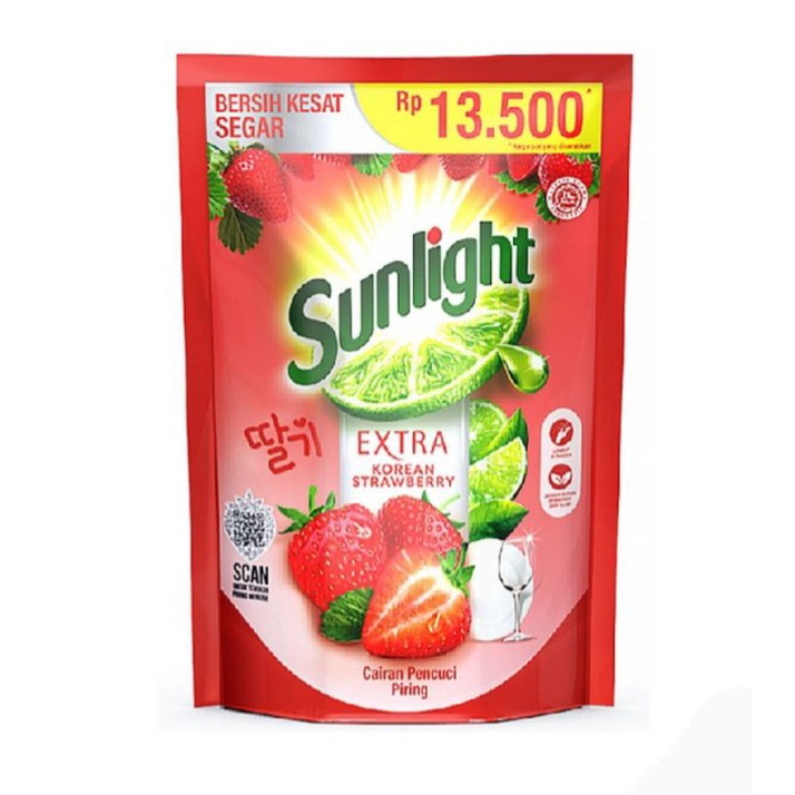 Jual Sunlight Pouch refill Lime / Mint / Habbatussauda 650ml - Sabun ...