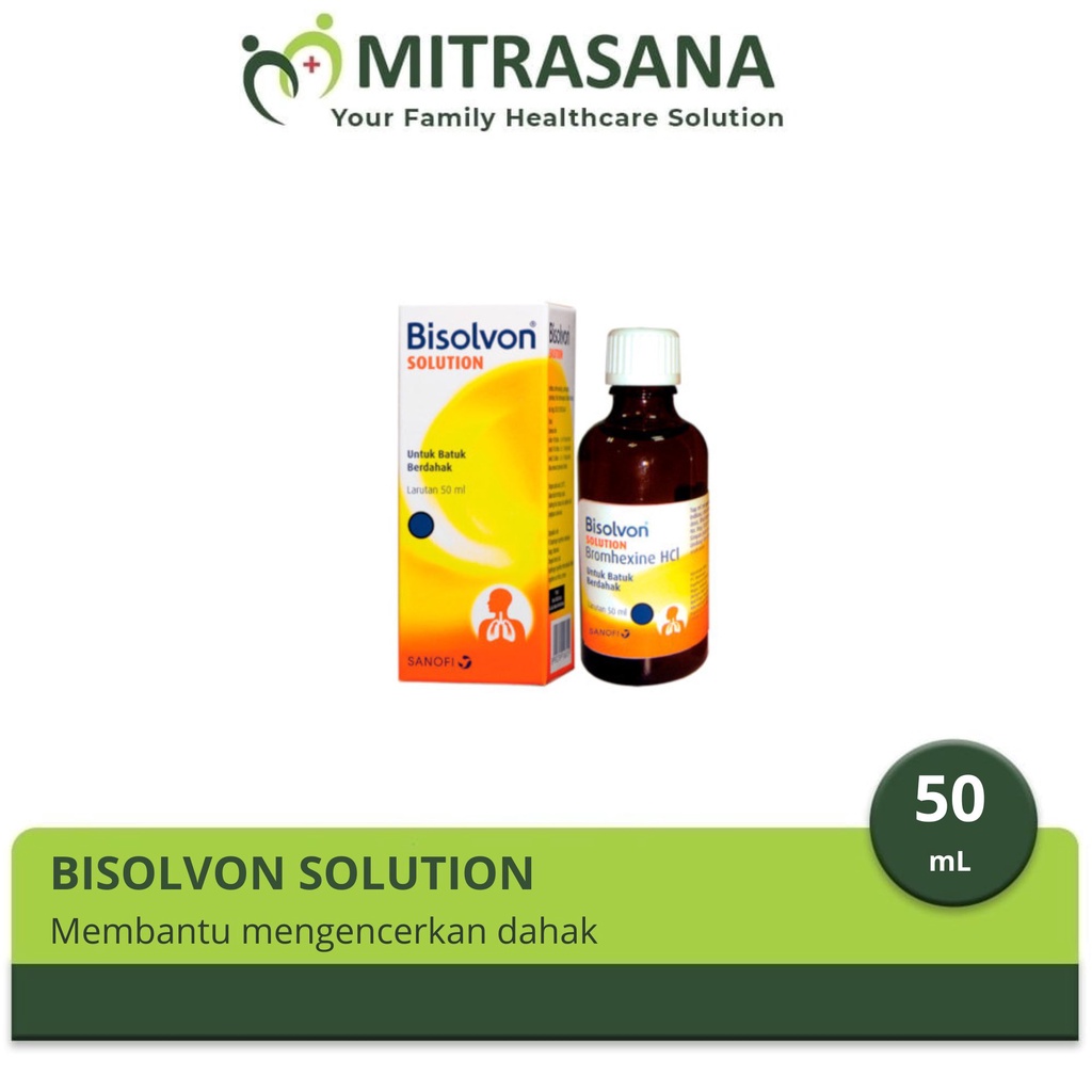 Jual Bisolvon Solution 50 mL - Membantu Mengencerkan Dahak | Shopee ...