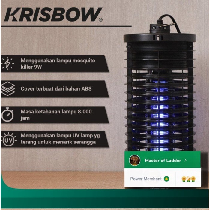 Jual RD Krisbow mosquito killer perangkap nyamuk pembunuh nyamuk 9 watt ...