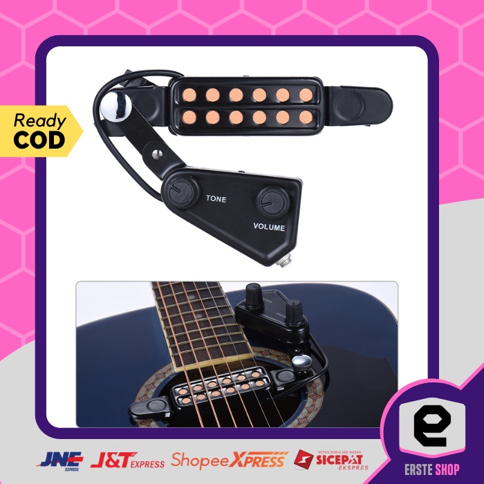 Jual Transducer Pickup Gitar Akustik Alat Aksesoris Musik 12 Hole ...