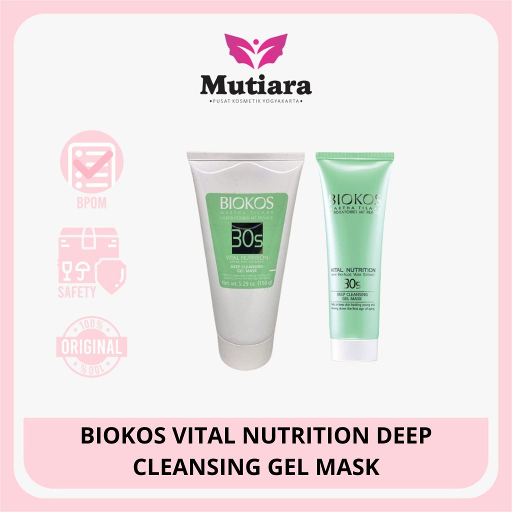 Jual BIOKOS VITAL NUTRITION DEEP CLEANSING GEL MASK | Shopee Indonesia