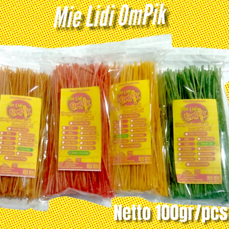 Jual Mie Lidi Lidian OmPik NETTO 100Gr Kemasan Plastik | Shopee Indonesia