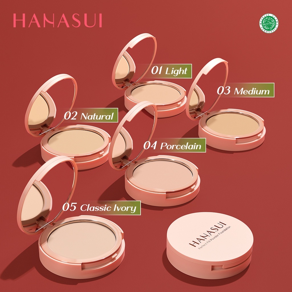 Jual HANASUI PERFECT FIT POWDER FOUNDATION | Shopee Indonesia
