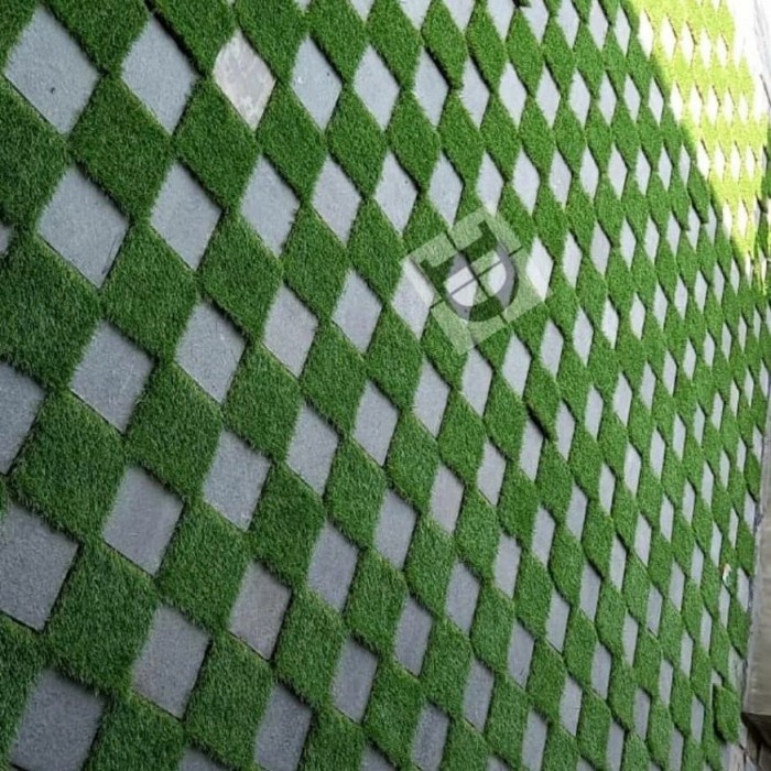 Jual RUMPUT SINTETIS UNTUK DEKORASI LANTAI/DINDING UK. 60X40 CM TEBAL 3 ...