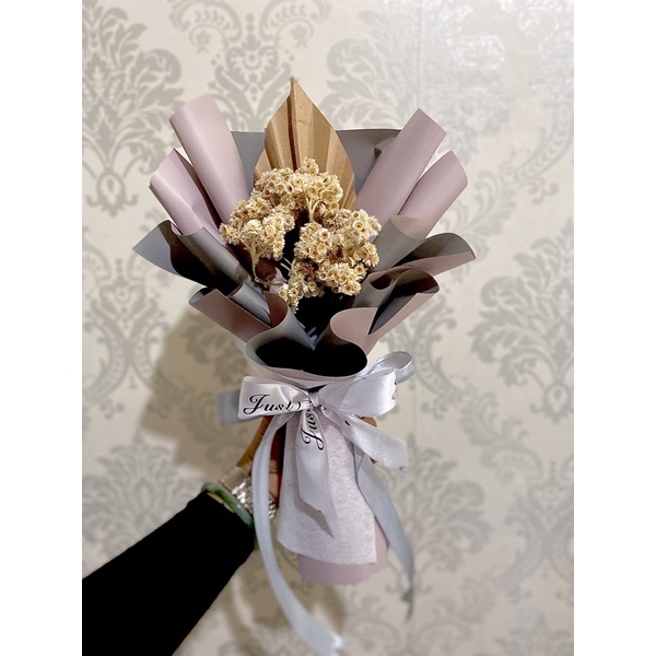 Jual [GRATIS ONGKIR] buket/bouquet/bucket bunga mini dried flower warna ...