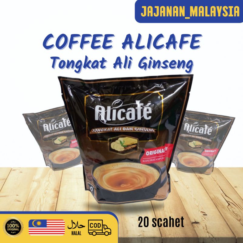 Jual Coffee Alicafe Tongkat Ali dan gingseng Original Instant 3in 1 isi ...
