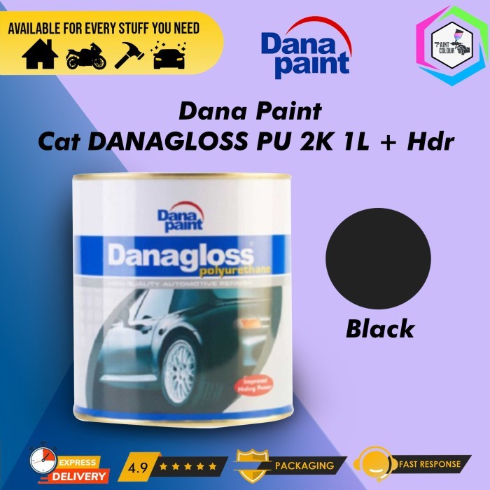 Jual Danagloss Pu 2K 0020 Black - Cat Duco Mobil Besi Kayu Metal ...