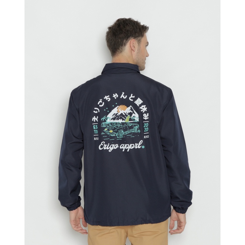 Jual Erigo Coach Jacket Nippon Nonatsu Navy | Shopee Indonesia