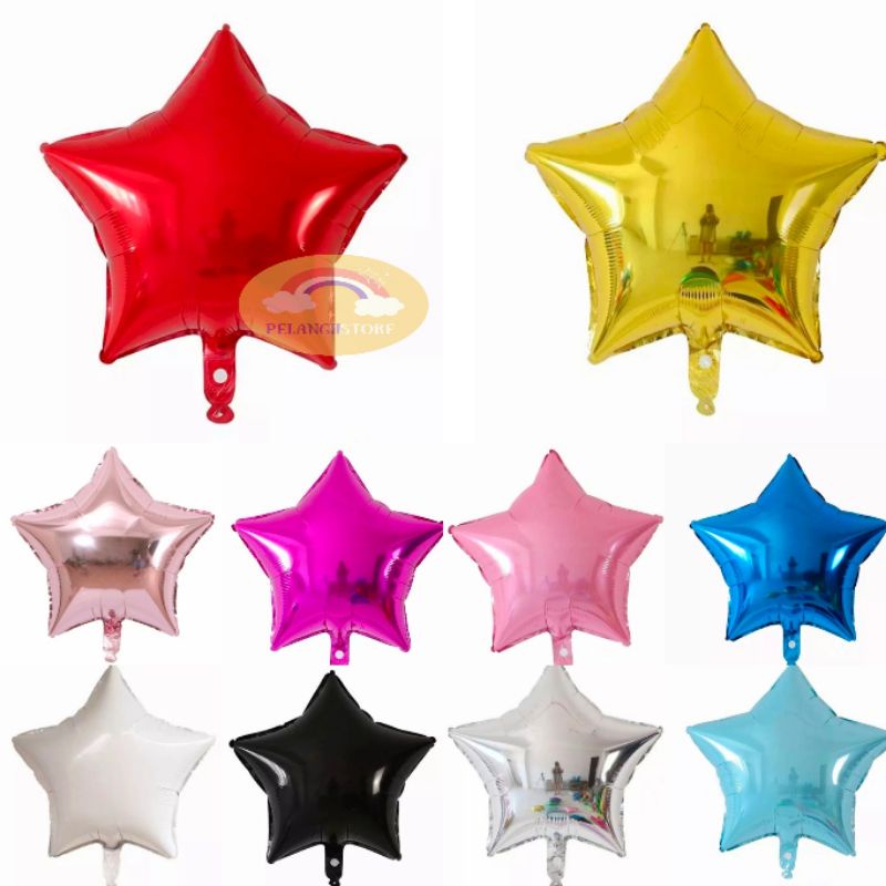 Jual BALON FOIL BINTANG / BALON ULANG TAHUN / BALON FOIL STAR 40CM ...