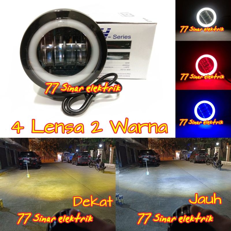 Jual Lampu Tembak Led Cwl Gms 4 Mata Led H Series Bulat 3 5in Lensa 6d