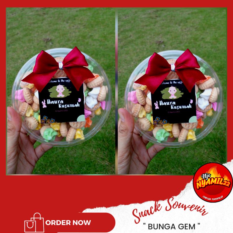 Jual Souvenir Snack / Souvenir Pernikahan/Bunga Gem/ Jajan Asul - Asul ...