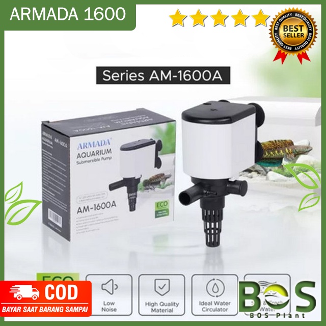 Jual Bosplant - ARMADA Power Head Pompa Air Celup Aquarium AM 1600 ...