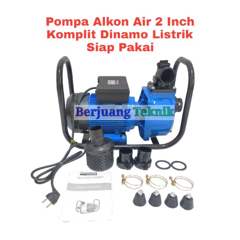 Jual Pompa Alkon Air 2 Inch Komplit Dinamo Listrik 3 HP Siap Pakai ...
