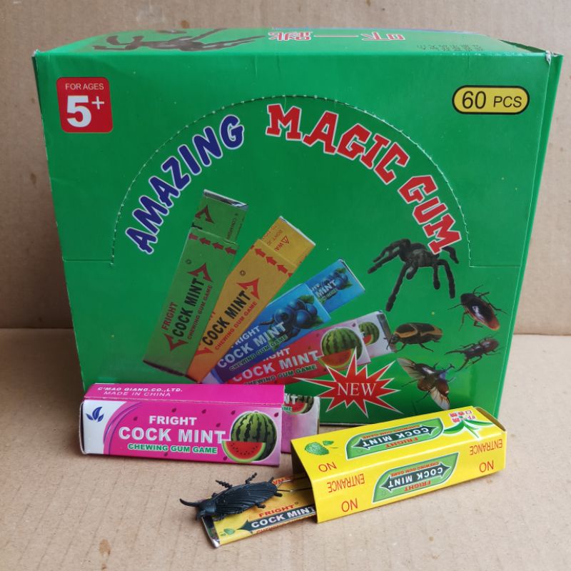 Jual mainan kecoa kaget 1pcs |amazing magic gum prank permen karet ...