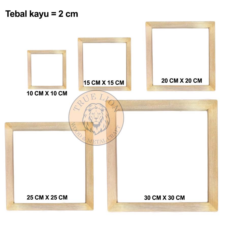 Jual KAYU SPANRAM/FRAME KAYU TANPA KACA/FRAME RANGKA KAYU | Shopee ...